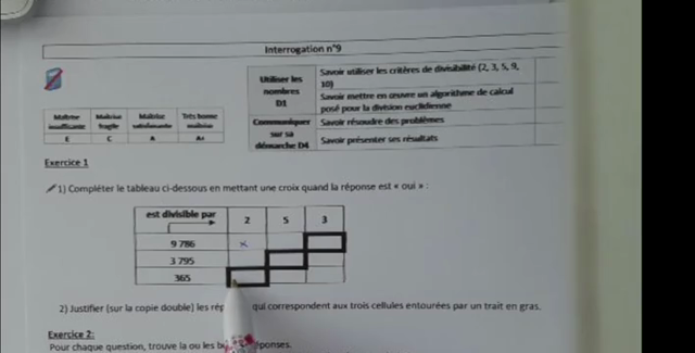 Pod - 6Ème Corrigé Interrogation N° 9 - Exercice 1